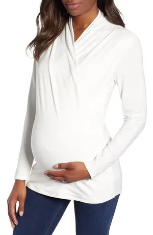 ANGEL MATERNITY Maternity/nursing Top - White