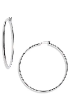 Nordstrom Classic Metal Hoop Earrings - Rhodium