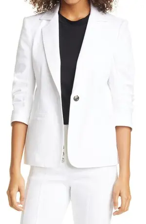 Cinq À Sept Khloe Denim Blazer - White