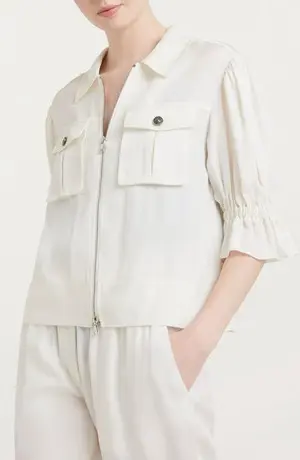 Cinq À Sept Holly Ruffle-sleeve Jacket - Ivory