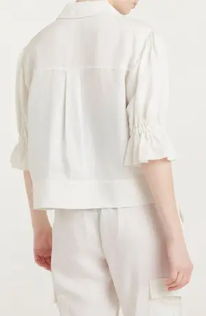 Cinq À Sept Holly Ruffle-sleeve Jacket - Ivory