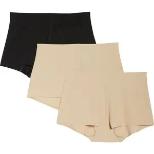 TC Shapewear Matte Micro 3-pack Boyshorts - Warm Beige/ Warm Beige/ Black