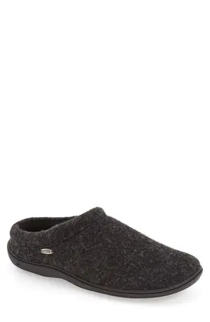 Acorn 'digby' Slipper Black Tweed