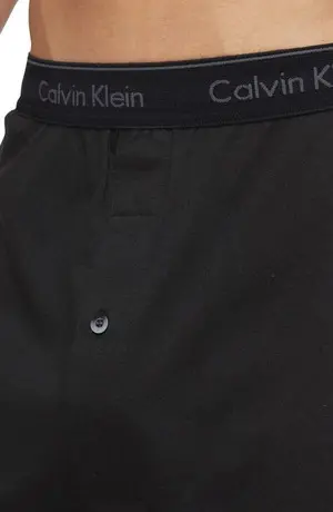 Calvin Klein 3-pack Knit Cotton Boxers - Black