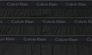 Calvin Klein 3-pack Knit Cotton Boxers - Black