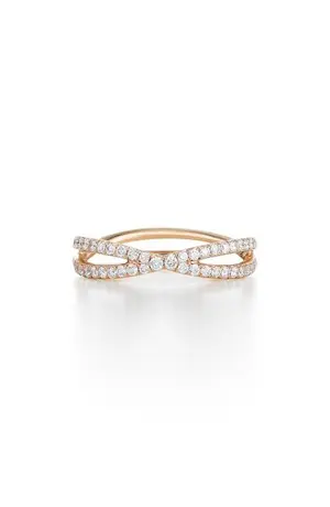 Kwiat Kwiat Fidelity Crossover Diamond Band Ring Rose Gold