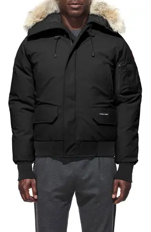 Canada Goose Chilliwack Down Bomber Jacket With Genuine Coyote Fur Trim