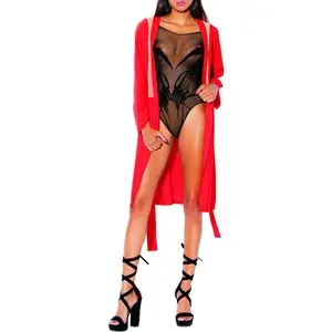 HAUTY Bell Sleeve Robe - Red
