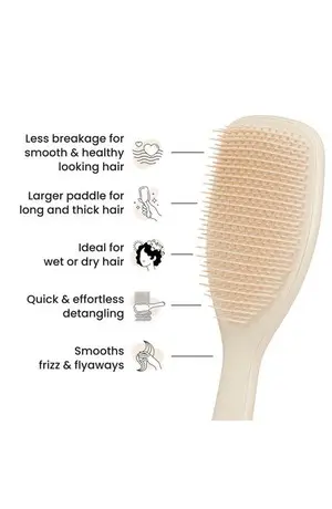 TANGLE TEEZER Large Ultimate Detangler Hairbrushthick To Wavy - Vanilla Latte