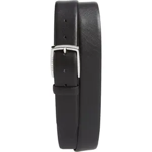 BOSS Celie Saffiano Leather Belt - Black