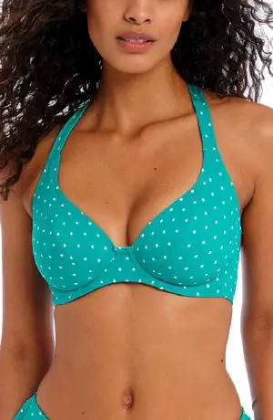 Freya Freya Jewel Cove Underwire Halter Bikini Top Marine