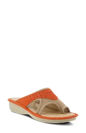 SPRING STEP SHOES Pascalle Slide Sandal Orange Fabric