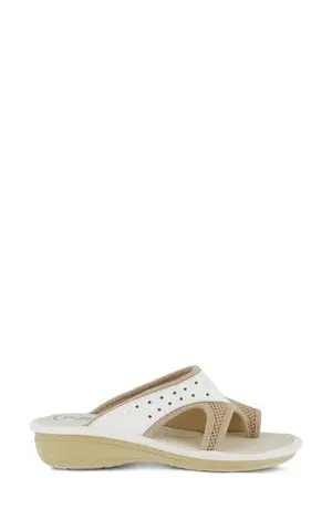 SPRING STEP SHOES Pascalle Slide Sandal - White Fabric
