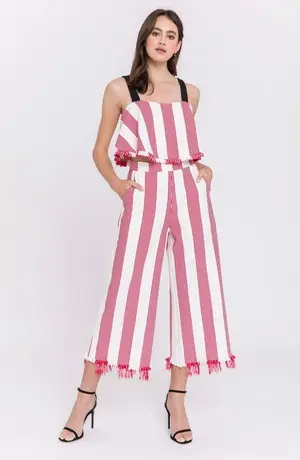 English Factory Stripe Crop Tank