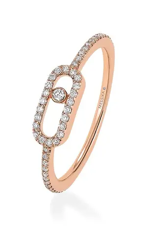 Messika Move Uno Pavé Diamond Ring Rose Gold/ Diamond