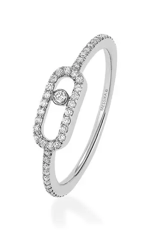 Messika Move Uno Pavé Diamond Ring White Gold/diamond