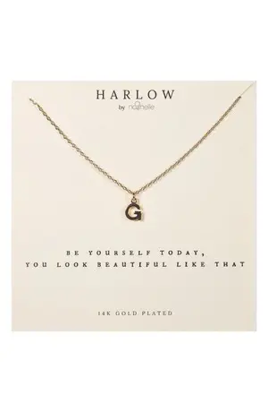 NASHELLE Nashelle Initial Charm Pendant Necklace Gold G