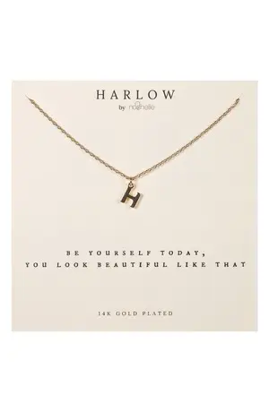 NASHELLE Nashelle Initial Charm Pendant Necklace Gold H
