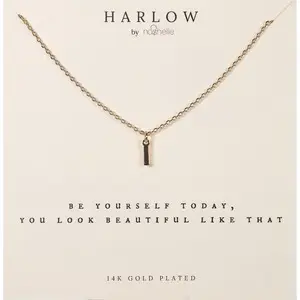 NASHELLE Initial Charm Pendant Necklace - Gold I