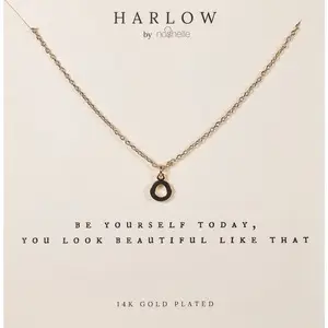 NASHELLE Initial Charm Pendant Necklace - Gold O