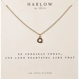 NASHELLE NASHELLE Initial Charm Pendant Necklace Gold Q