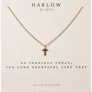 NASHELLE NASHELLE Initial Charm Pendant Necklace Gold T