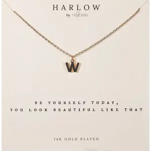 NASHELLE NASHELLE Initial Charm Pendant Necklace Gold W