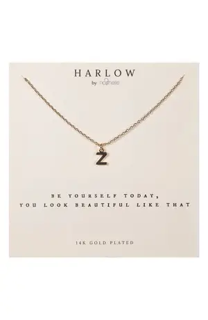 NASHELLE Nashelle Initial Charm Pendant Necklace Gold Z