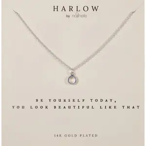 NASHELLE Nashelle Initial Charm Pendant Necklace Silver O