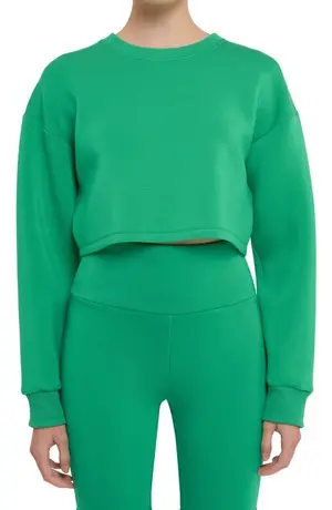 Grey Lab Cropped Sweatshirts Hoodies For Women