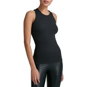 Commando Luxury Rib Knit Racerback Tank - Blk-black