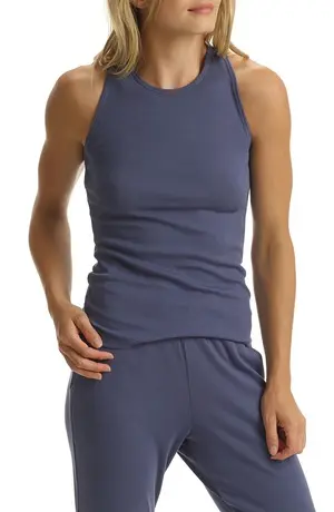 Commando Luxury Rib Knit Racerback Tank Night Shadow