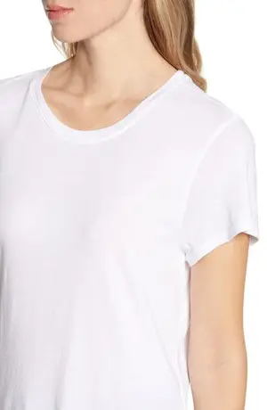 Splendid Abbie Crewneck Cotton Blend Tee - White