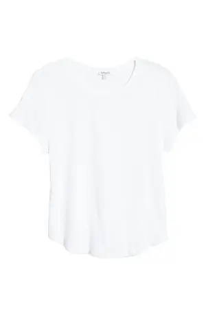 Splendid Abbie Crewneck Cotton Blend Tee - White