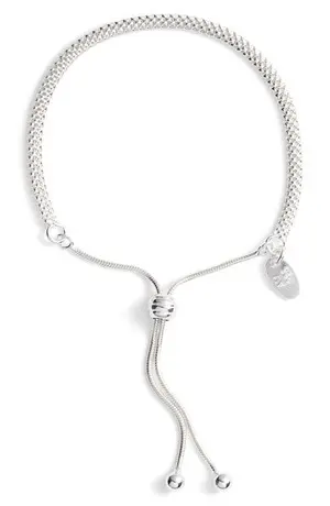 Argento Vivo Mesh Slider Bracelet - Silver