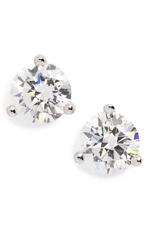 Nordstrom Cubic Zirconia Stud Earrings - Platinum