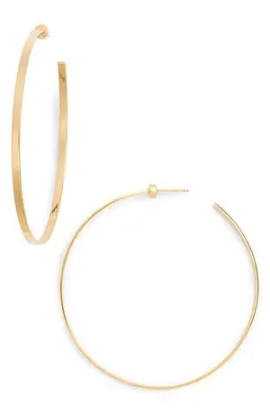 Jennifer Zeuner Jewelry Hoop Earrings - 14k Yellow Gold Plated Silver