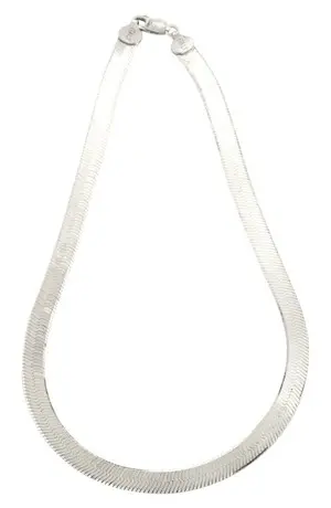 LOREN STEWART Sterling Herringbone Necklace - Silver