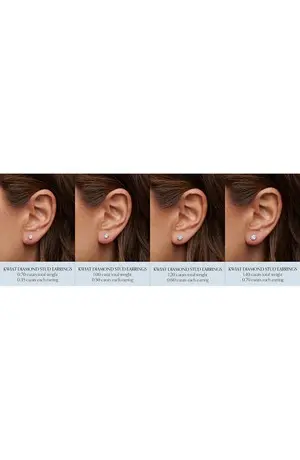 Kwiat Round Brilliant Cut Diamond Stud Earrings, 1.40ct - Platinum