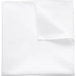 Eton Cotton Twill Pocket Square - White