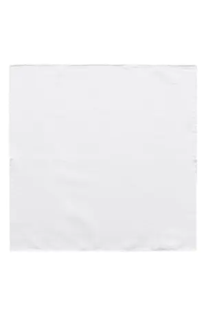 Eton Cotton Twill Pocket Square - White