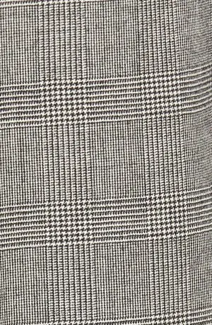 Berle Touch Finish Flat Front Plaid Classic Fit Stretch Wool Trousers - Black/white