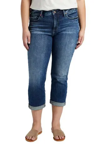 SILVER JEANS CO. Suki Capri Jeans - Indigo