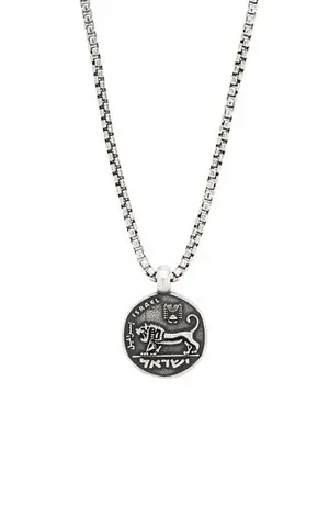 DEGS & SAL Coin Pendant Necklace - Silver