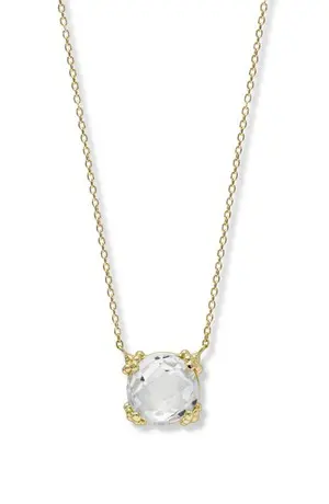 Anzie Dew Drop Cluster Topaz Pendant Necklace - Gold