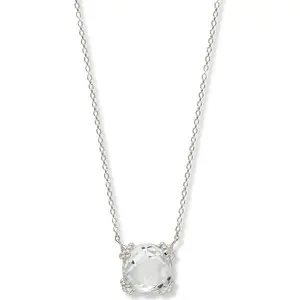 Anzie Dew Drop Cluster Topaz Pendant Necklace - White Topaz
