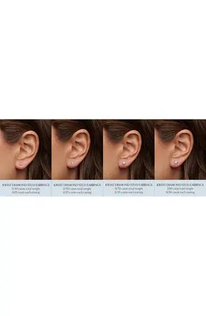 Kwiat Round Brilliant Cut Diamond Stud Earrings