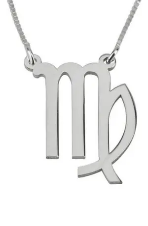 MELANIE MARIE Zodiac Pendant Necklace - Sterling Silver - Virgo