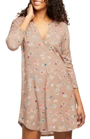 Fleur't Dolman Three Quarter Sleeve Nightshirt Wildflowers