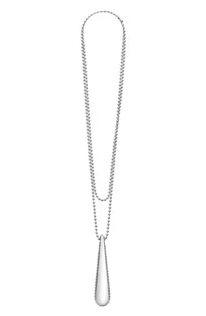 Lagos Signature Caviar Teardrop Pendant Necklace